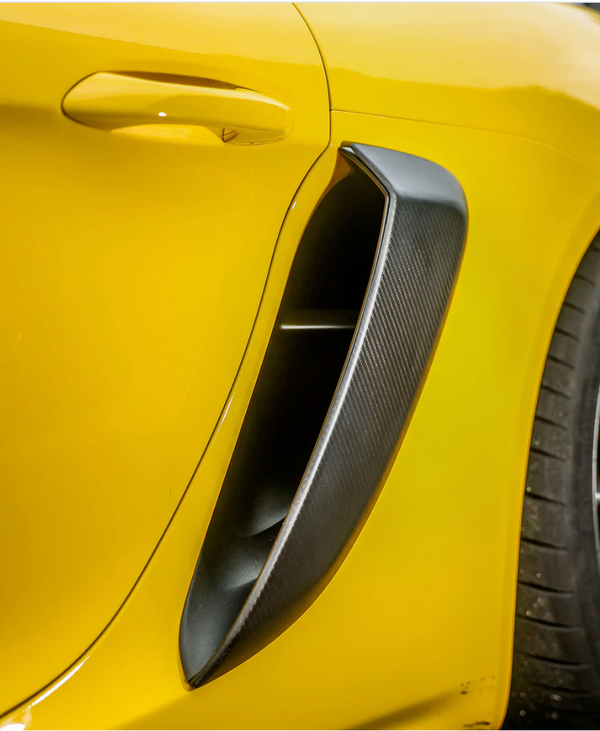 Dry Carbon Fiber Rear Side Air Intake Covers (Porsche 981 | GT4, 718 ...